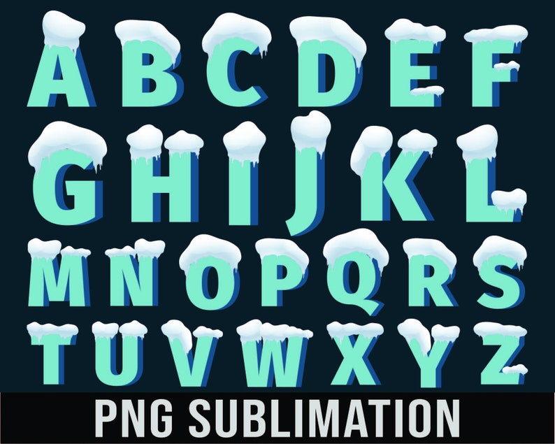 Winter Alphabet, Letters Png, Alphabet Png, Cold Winter Alphabet ...