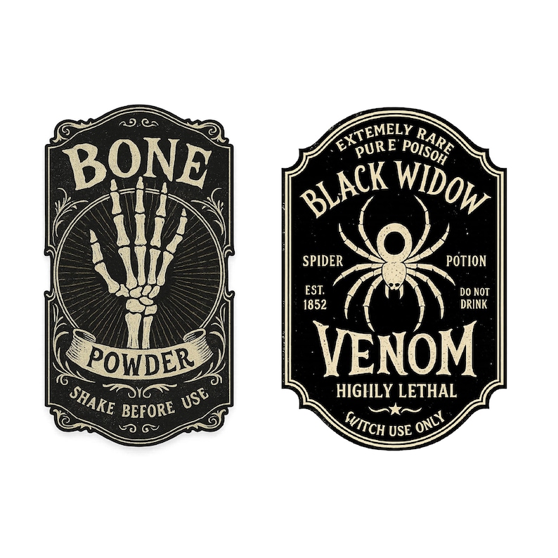 Potion Labels Digital Set, Potion Bottle Labels, Vintage Potion Labelsk ...