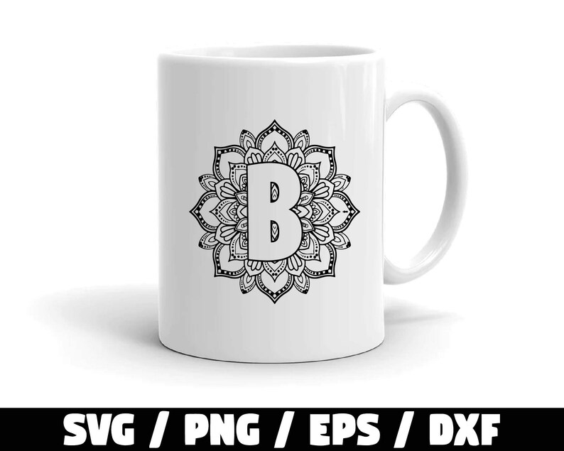 Mandala Alphabet and Numbers SVG Bundle, Floral Mandala Font Svg ...