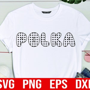 Polka Dots Alphabet and Numbers SVG Bundle, Polka Dot Letters, Polka ...