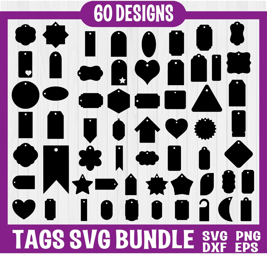 Tags SVG Bundle, Tags PNG Bundle, Tags Clipart, Tags SVG Cut Files for Cricut, Banner Svg ...