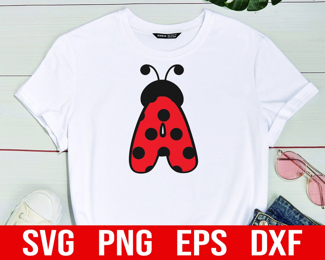 Ladybug Alphabet and Numbers Svg, Love Bug Letters Clipart, Ladybug ...