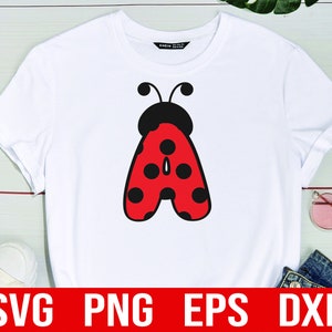 Ladybug Alphabet and Numbers Svg, Love Bug Letters Clipart, Ladybug ...