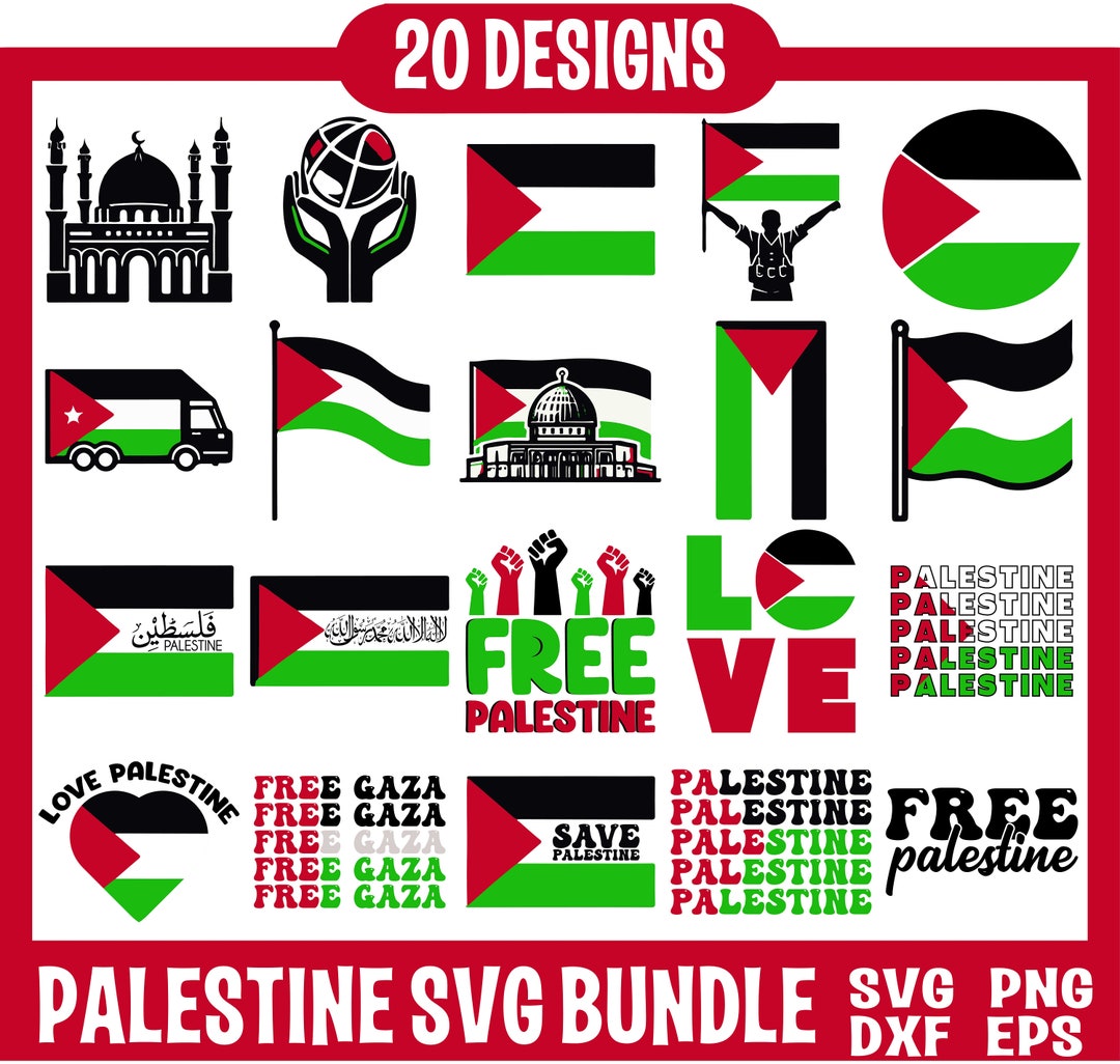 Palestine SVG PNG Bundle, Palestine Flag SVG, Gaza Free Svg, Free Gaza ...