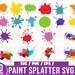 Paint Splatter SVG Bundle, Splatter Multicolor Svg, Paint Splats Svg ...