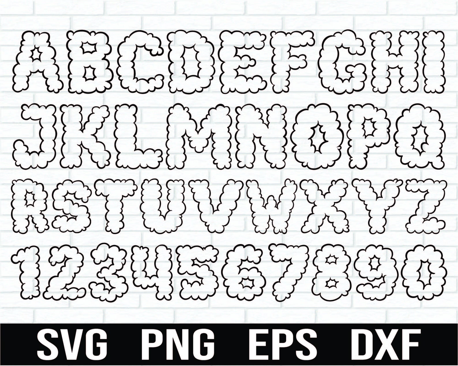 Font Svg, Alphabet Svg, Outline Font Svg, Doodle Font Svg, Handwritten ...