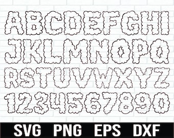 Font Svg, Alphabet Svg, Outline Font Svg, Doodle Font Svg, Handwritten ...
