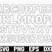 Font Svg, Alphabet Svg, Outline Font Svg, Doodle Font Svg, Handwritten ...