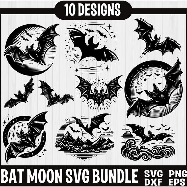 Bat Svg - Etsy