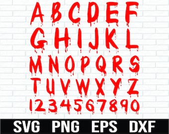 Dripping Font Alphabet Clipart Drip Svg Monogram Font Svg Dripping ...