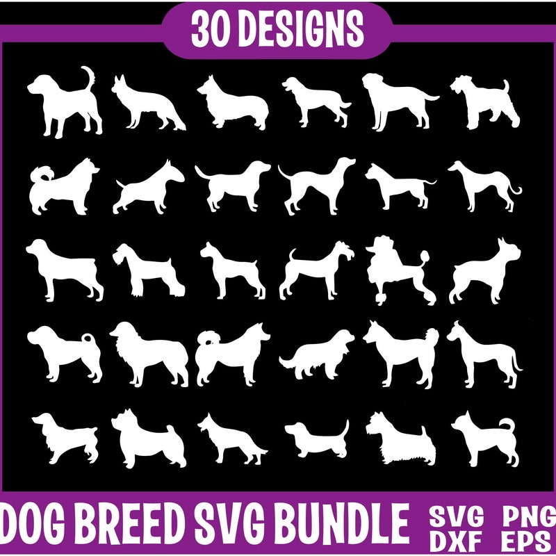 Dog Silhouette Svg - Etsy