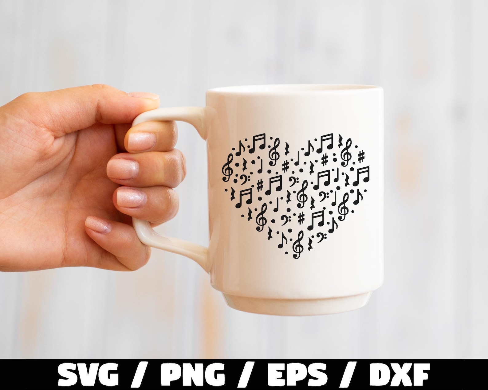 Music Notes Svg Bundle, Guitar Note Svg, Musical Notes Clipart, Music ...