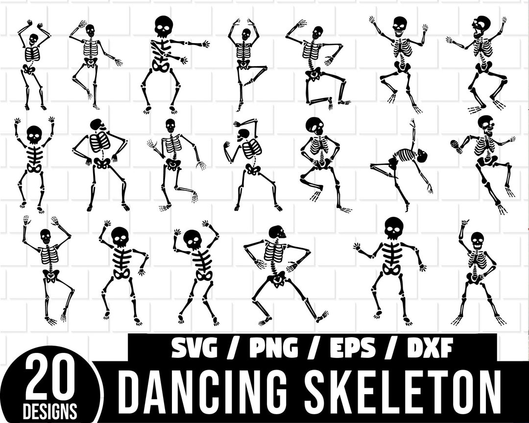 Dancing Skeleton Svg Bundle, Halloween Svg, Skeleton Svg, Halloween ...