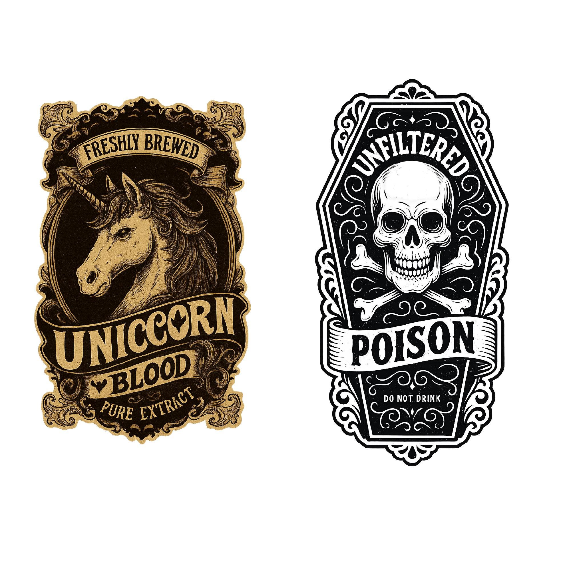 Potion Labels Digital Set, Potion Bottle Labels, Vintage Potion Labelsk ...