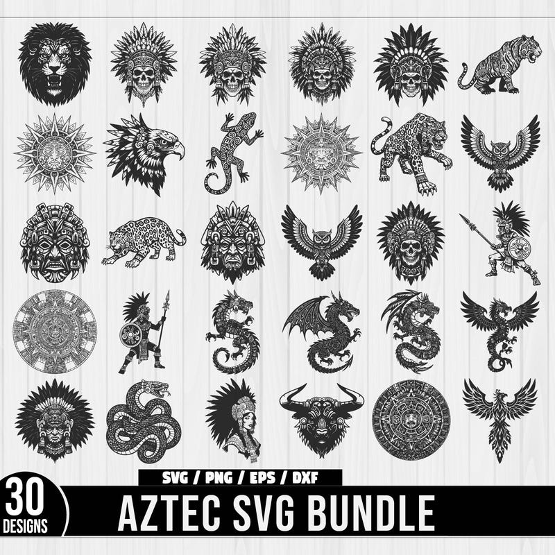 Aztec Symbols Tattoo - Etsy