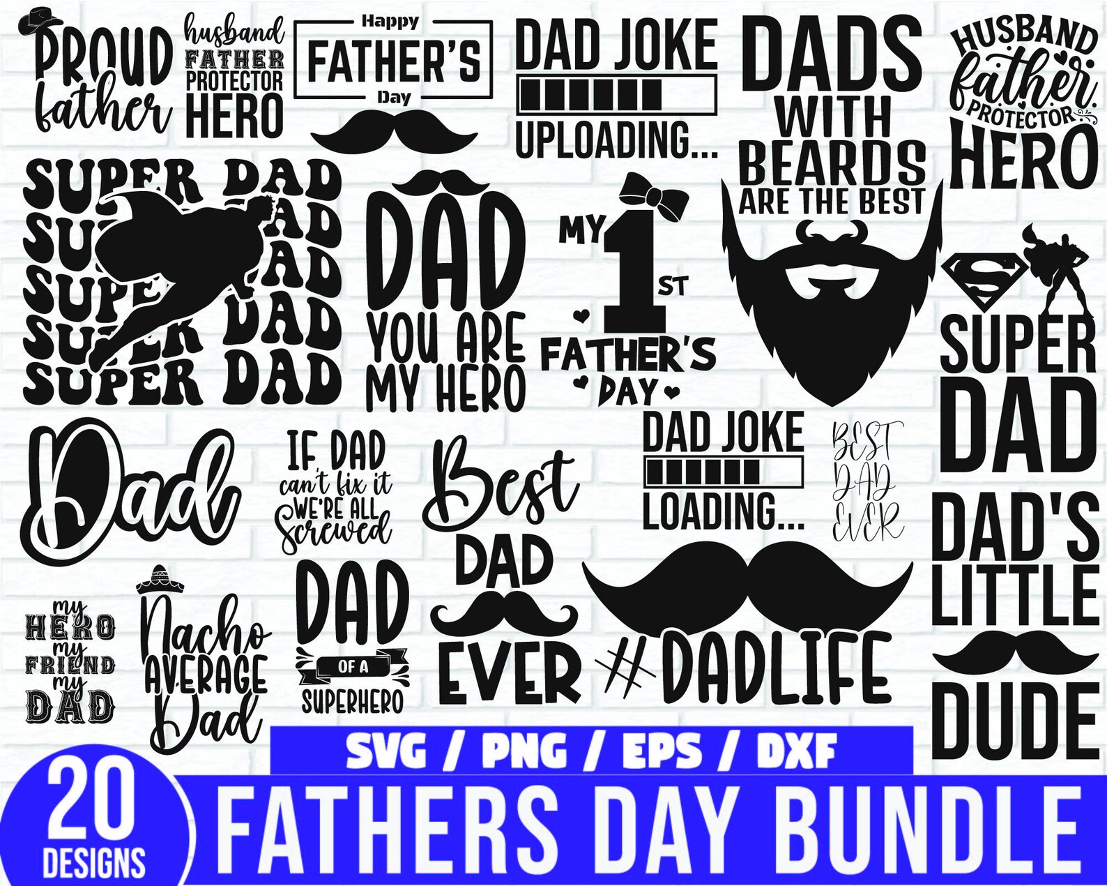 Fathers Day Svg Bundle, Dad Svg, Father Svg, Papa Svg, Best Dad Ever ...