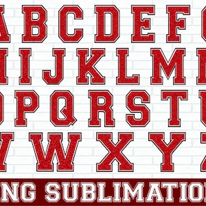 Red Glitter Font Png Sublimation, Red Glitter Png, Red Glitter Alphabet ...