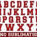 Red Glitter Font Png Sublimation, Red Glitter Png, Red Glitter Alphabet ...