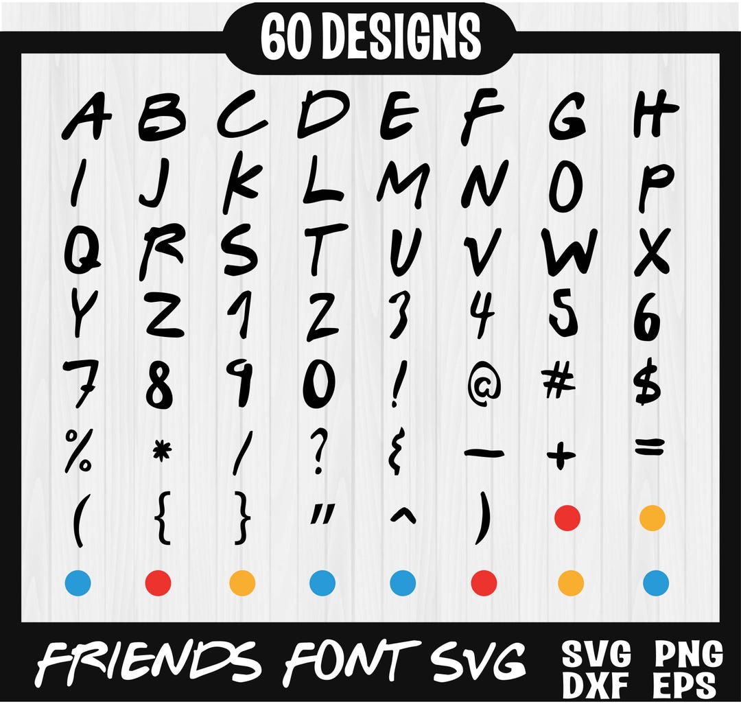 Friends Font, Friends Font for Cricut, Friends Font SVG, Cricut Font ...