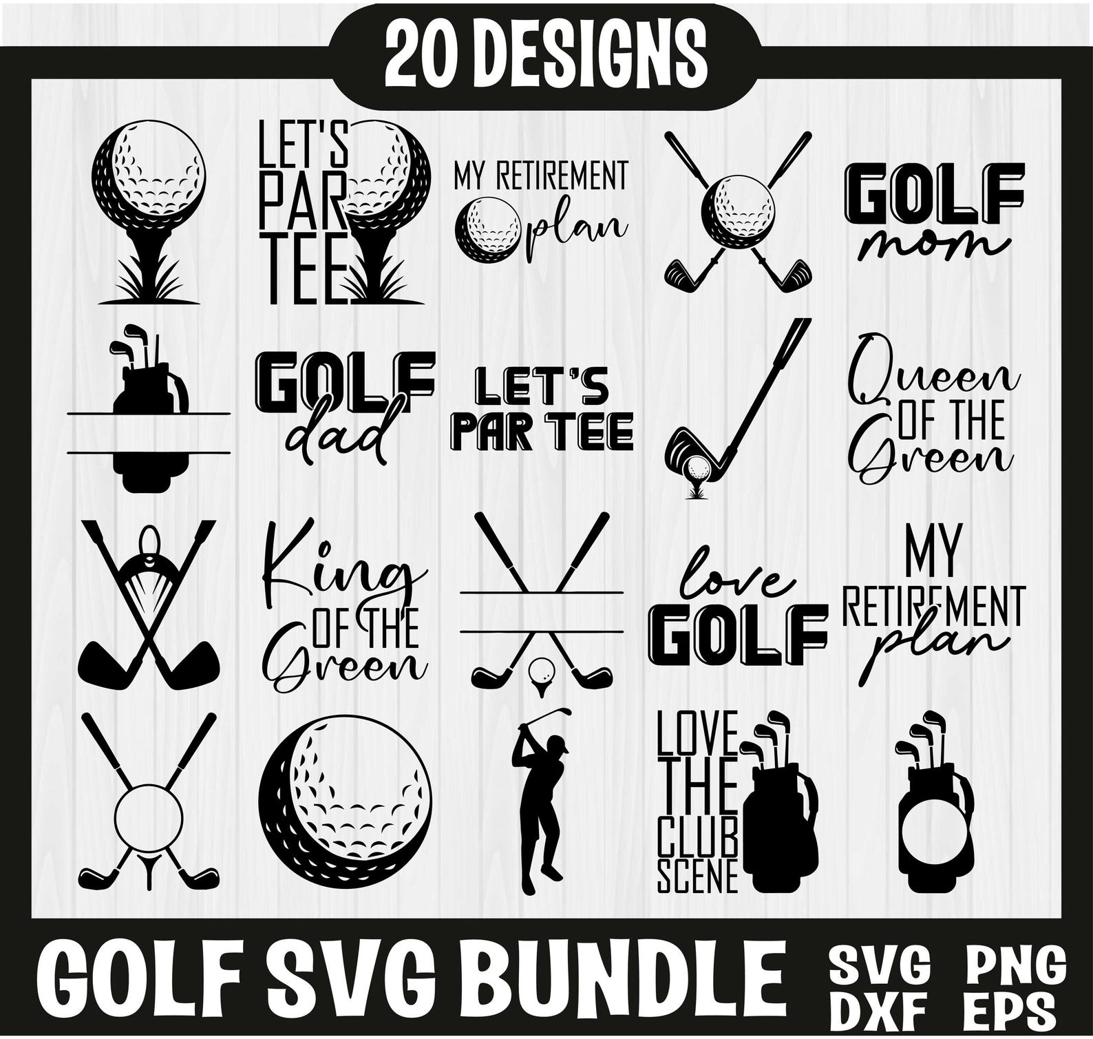 Golf Svg Bundle, Golf Png, Golf Monogram Svg, Split Monogram Svg, Golf ...
