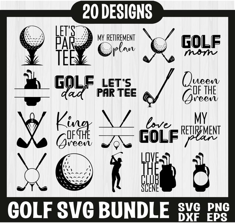 Golf Svg Bundle, Golf Png, Golf Monogram Svg, Split Monogram Svg, Golf ...