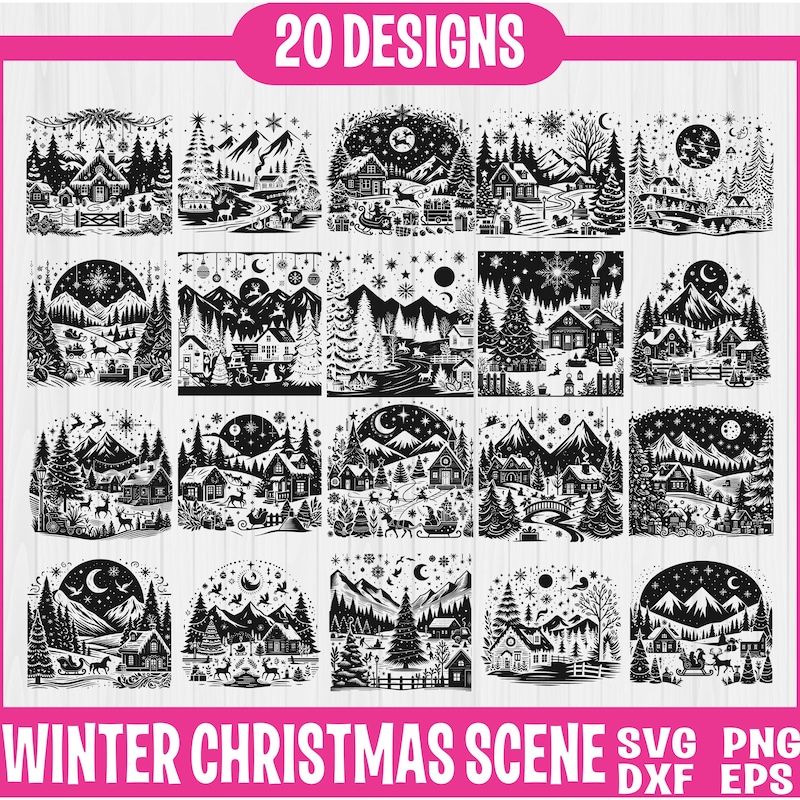 Winter Scene Svg - Etsy