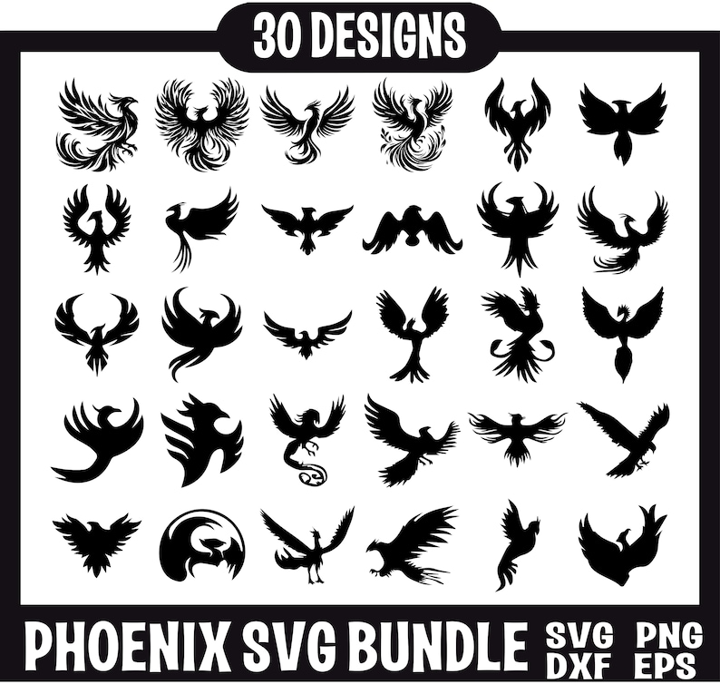 Phoenix SVG Bundle, Phoenix Svg, Phoenix Vector, Phoenix Birds, Phoenix ...