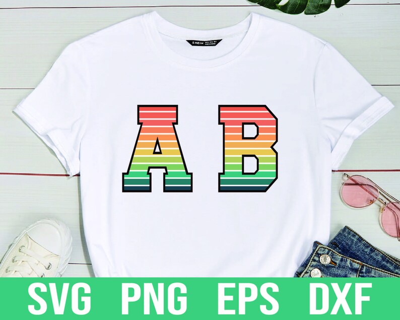 Sunset Letters and Numbers Svg Sunset Alphabet Clipart - Etsy