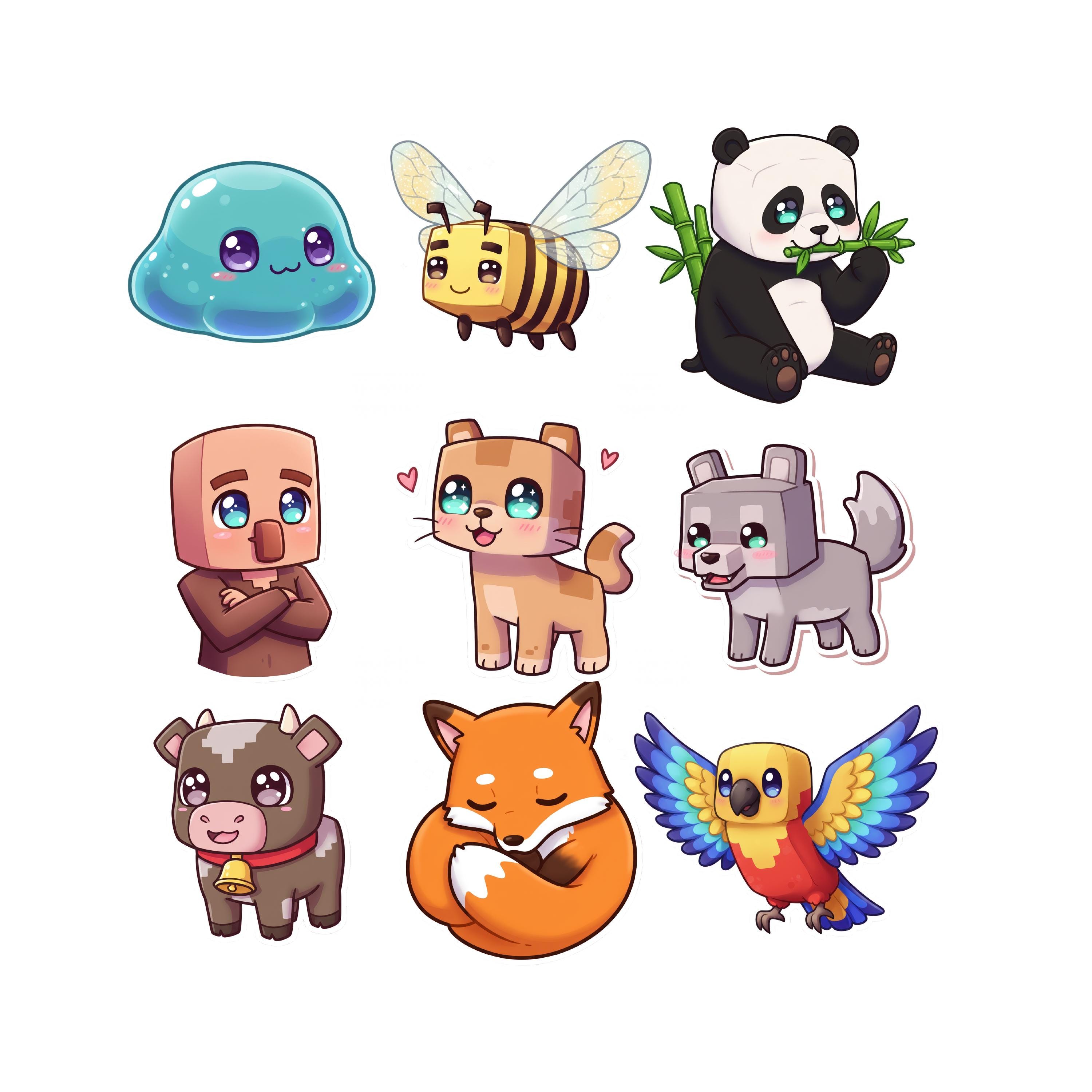 Cute Mine Clipart Bundle, Characters Png, Gamer Birthday Shirt, Game ...
