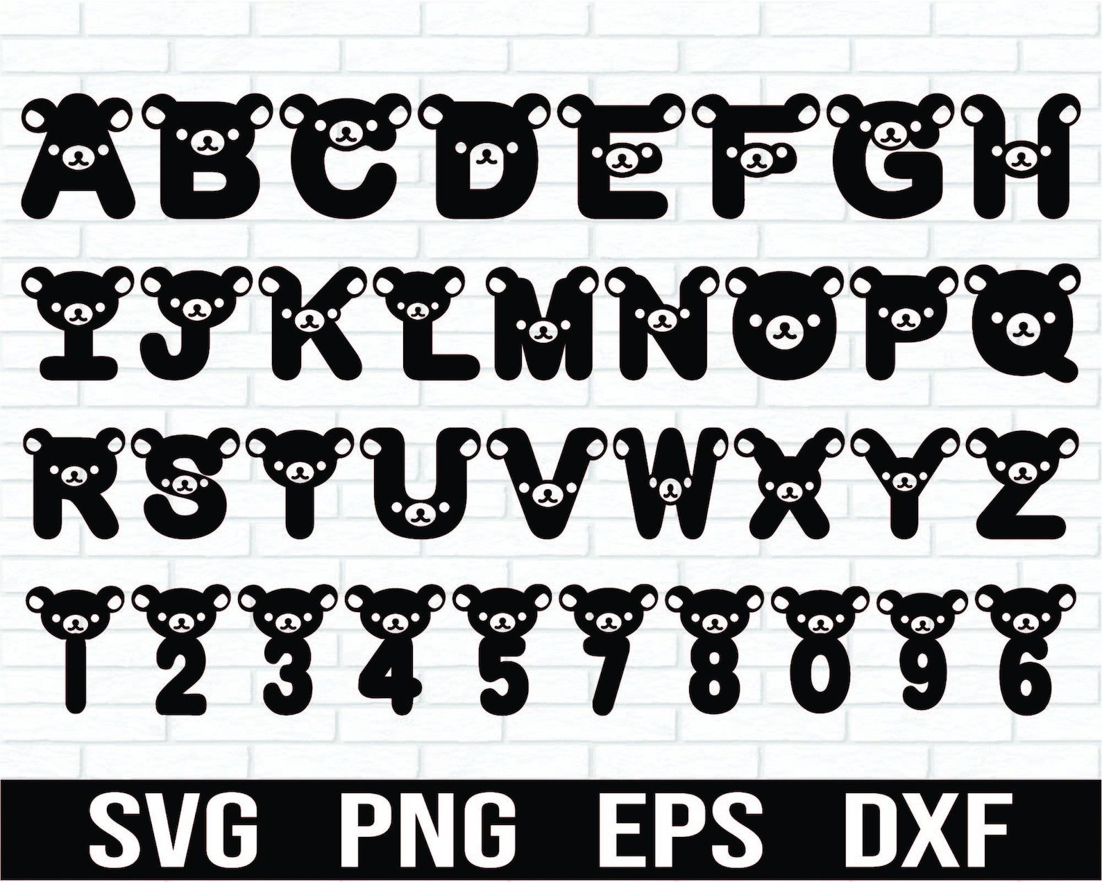 Teddy Bear Font Svg, Bear Birthday Letter, Teddy Bear Alphabet and ...