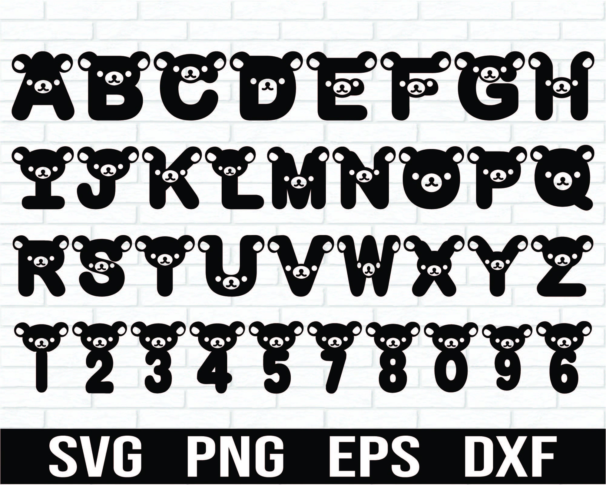 Teddy Bear Font Svg, Bear Birthday Letter, Teddy Bear Alphabet and ...