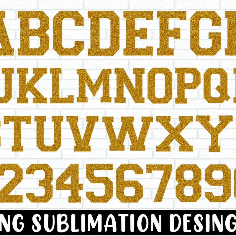 Gold Glitter Letters - Etsy