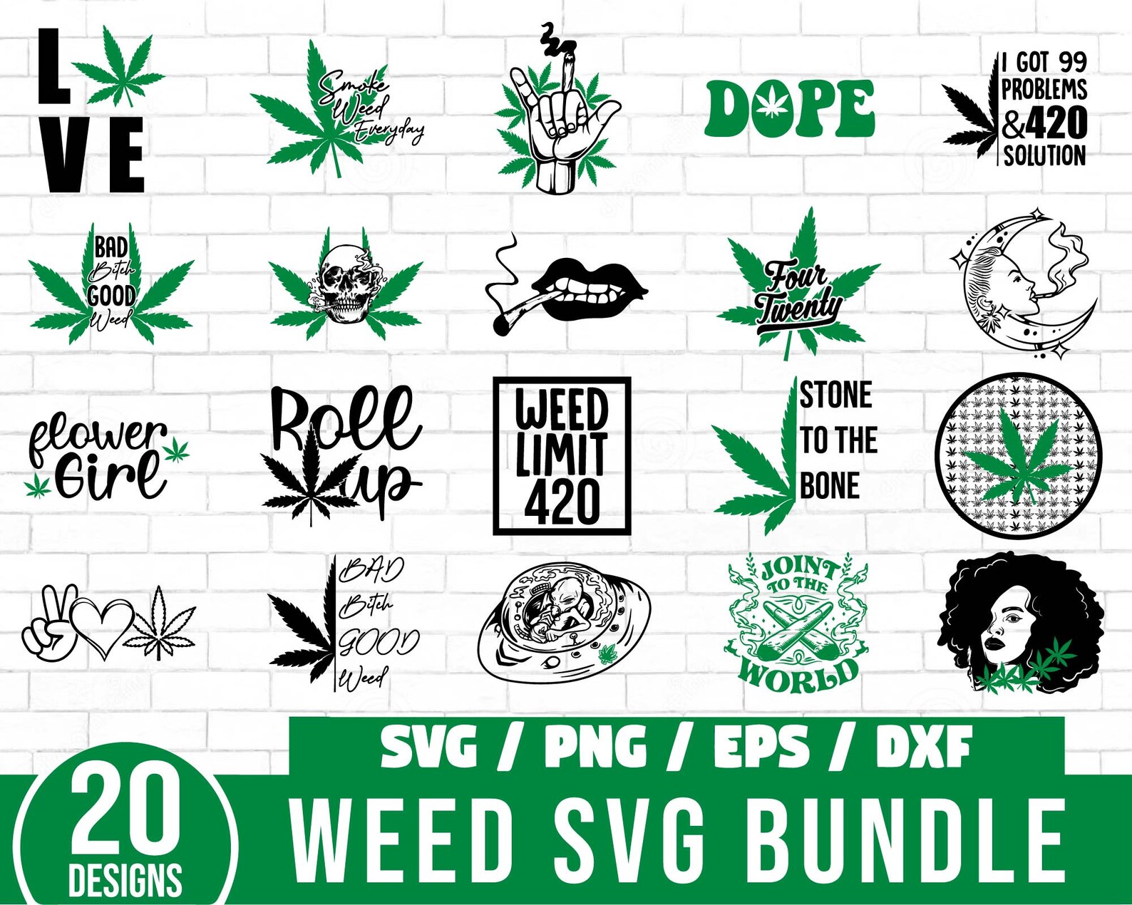 Weed SVG Bundle, Weed Svg, Cannabis Svg, 420 SVG, Stoner SVG, Marijuana ...