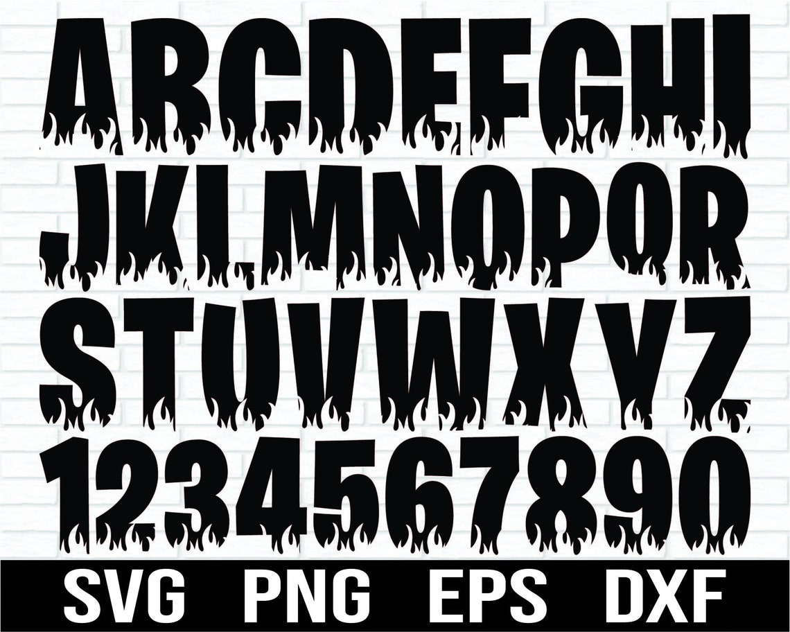 Flame Font Svg, Fire Font Svg, Burning Font Svg, Fire Letters Svg, Fire ...