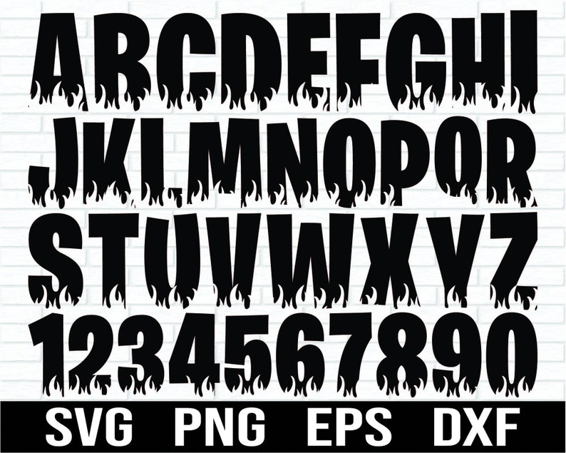 Flame Font Svg, Fire Font Svg, Burning Font Svg, Fire Letters Svg, Fire ...