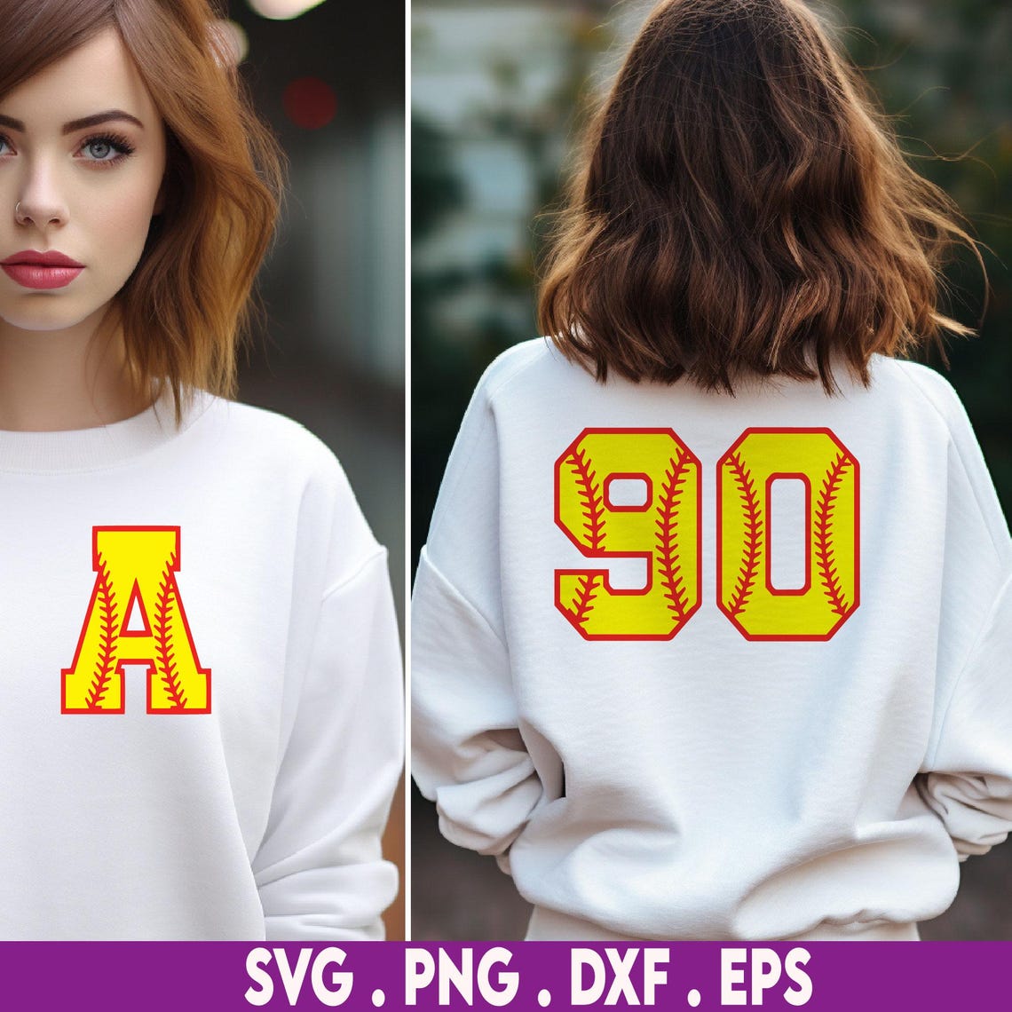 Softball Letters and Numbers Svg Bundle, SOFTBALL ALPHABET SVG Files ...