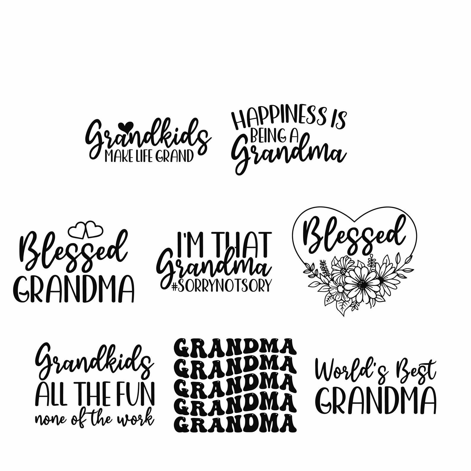 Grandma SVG Bundle, Grandma Quotes Svg, Grandma Shirt Svg Png, Best ...