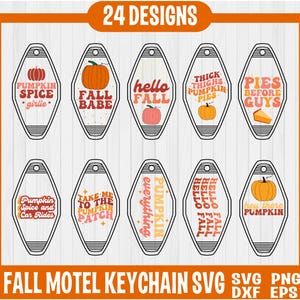 Fall Keychain Svg, Motel Keychain SVG, Fall SVG Bundle, Thanksgiving ...