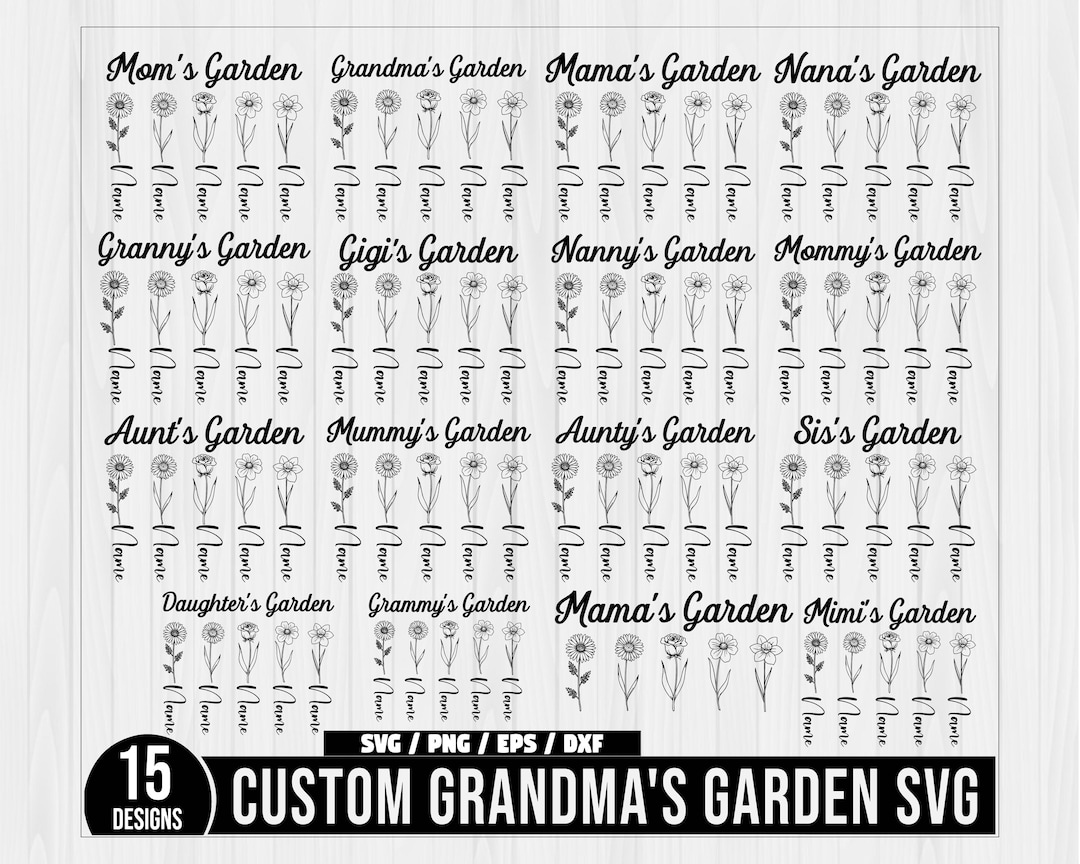 Grandma's Garden Svg, Mothers Day Gift Svg, Grammys Garden Where Love ...