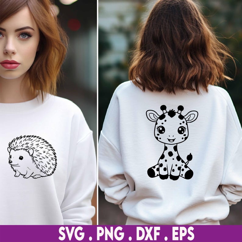 Cute Forest Animals Svg Bundle, Woodland Animals Svg, Animal Doodle SVG ...