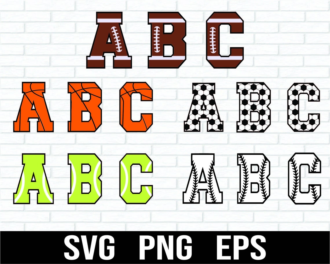 Sports Font Svg Football Font Svg Soccer Font Svg - Etsy