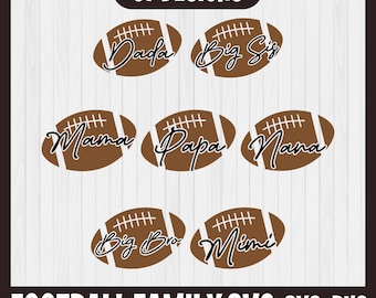 Football Svg Bundle Png Svg Dxf Files, Football Family Svg, Sports Svg ...