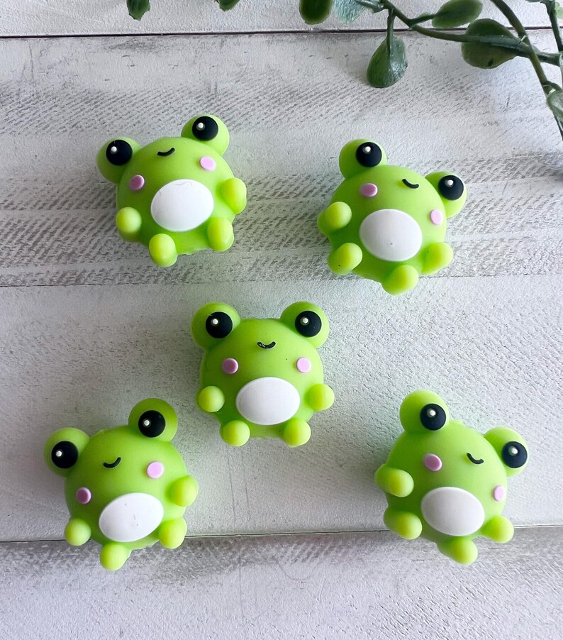 3D Frog Silicone Focal Beads - Craft Supplies, 5pk - Etsy