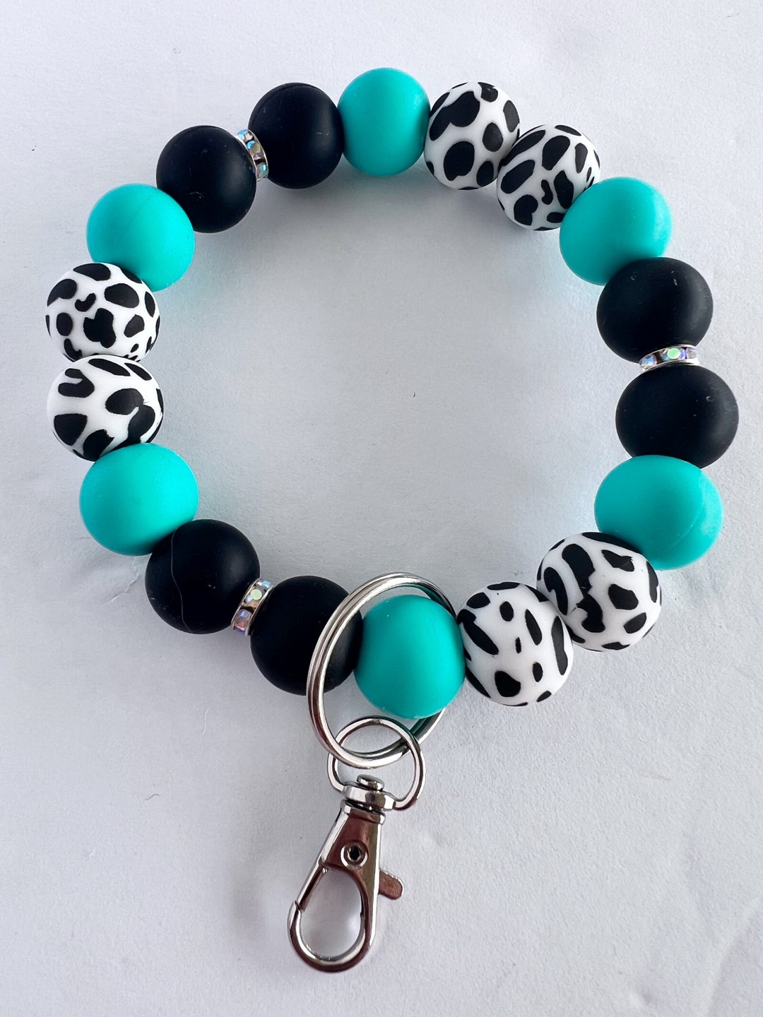 Wristlet Keychains,keychain Wristlets,silicone Bead Wristlets,beaded ...