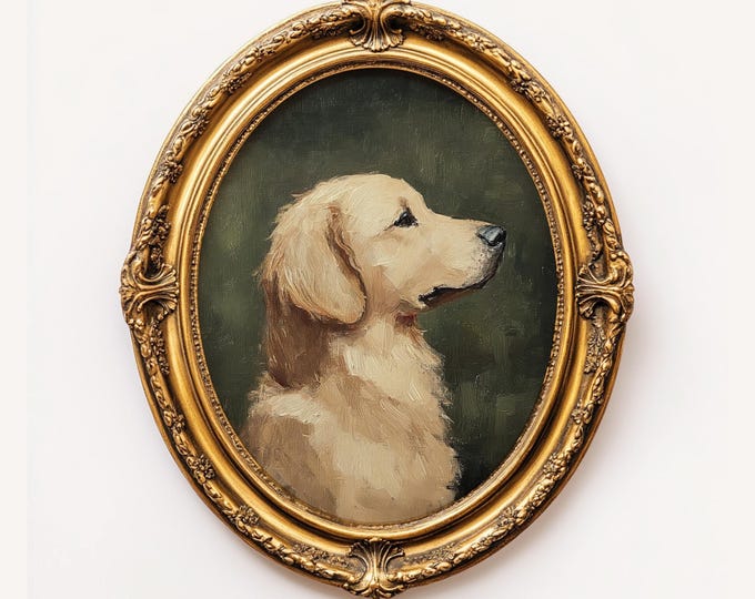 Miniature Framed Painting of Dog Scale 1:12 /dog Picture/framed Dog ...