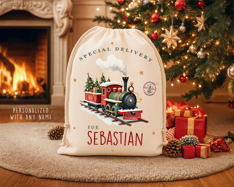 Personalized Santa Sack With Name – Christmas Gift Bag for Kids ...
