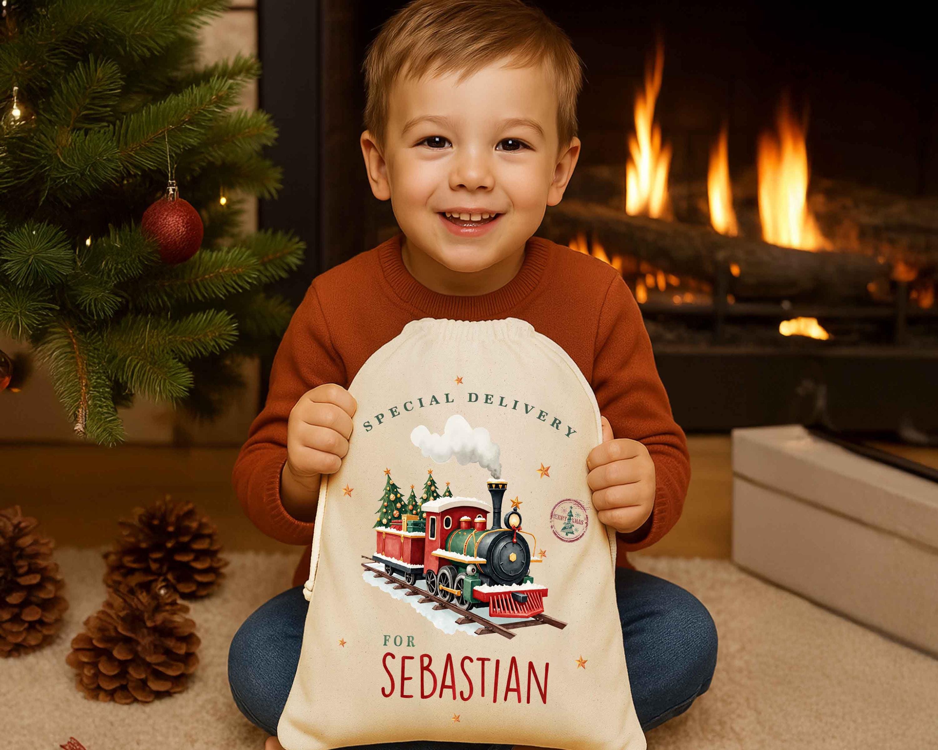 Personalized Santa Sack With Name – Christmas Gift Bag for Kids ...