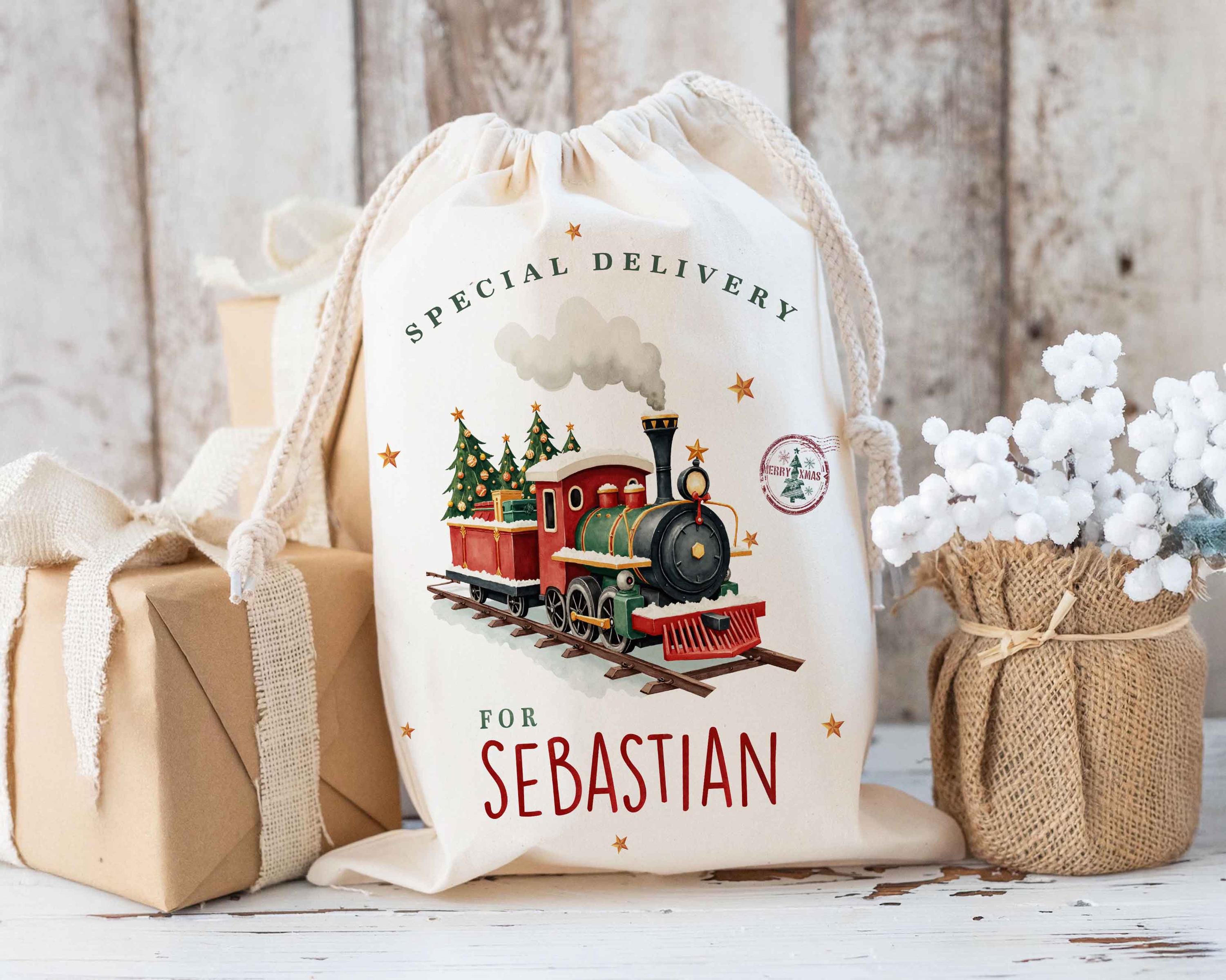 Personalized Santa Sack With Name – Christmas Gift Bag for Kids ...