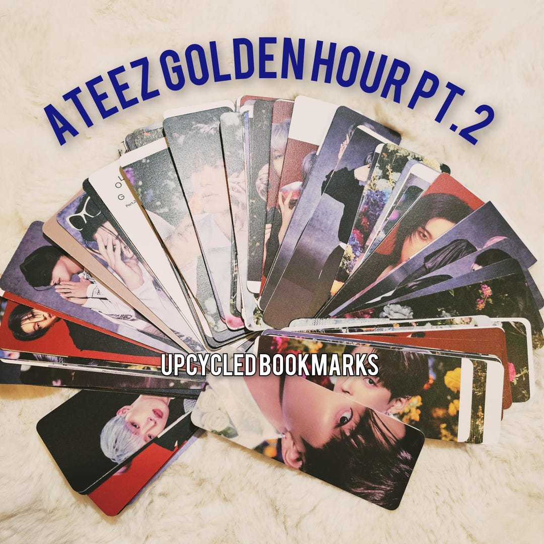 Ateez Handmade Bookmark | Upcycled Album Golden Hour: Part 1 All Ver ...