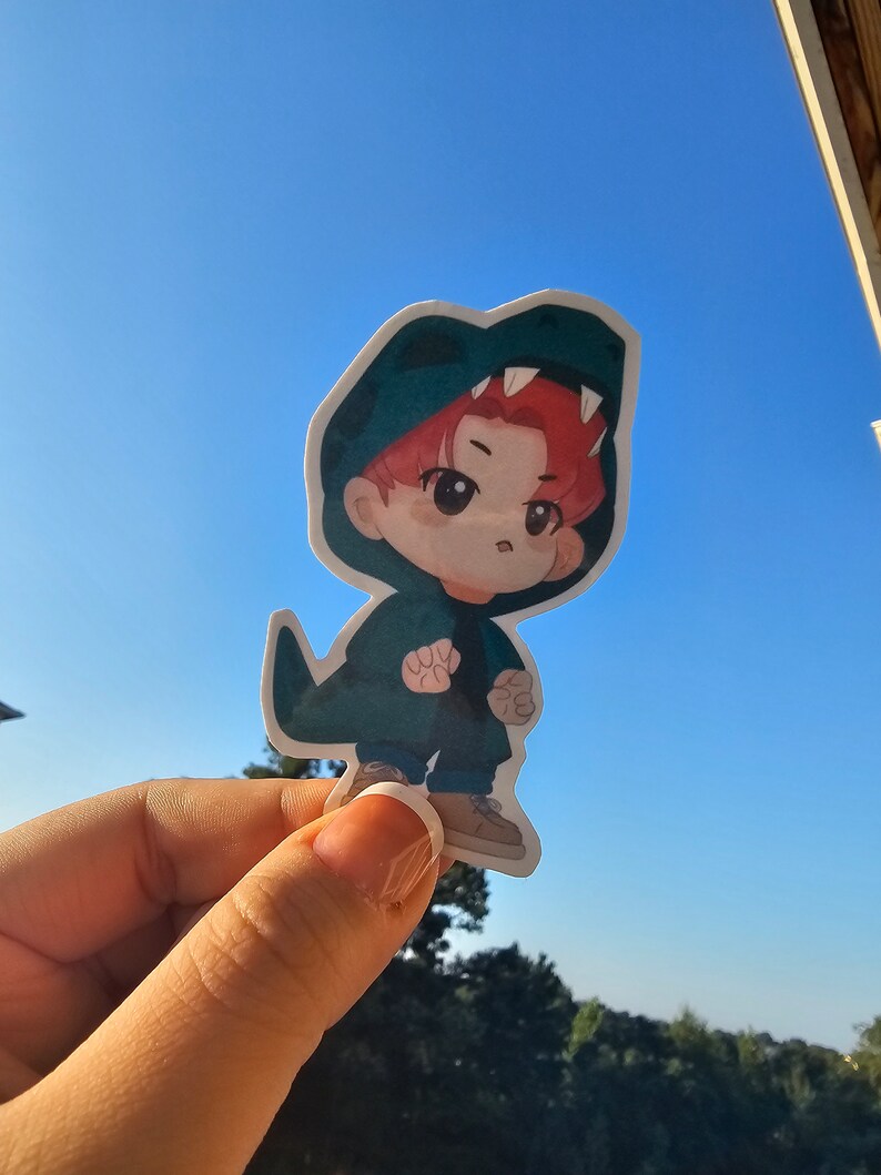 Ateez Chibi Fanart Glossy Sticker Chibeez Hongjoong - Etsy